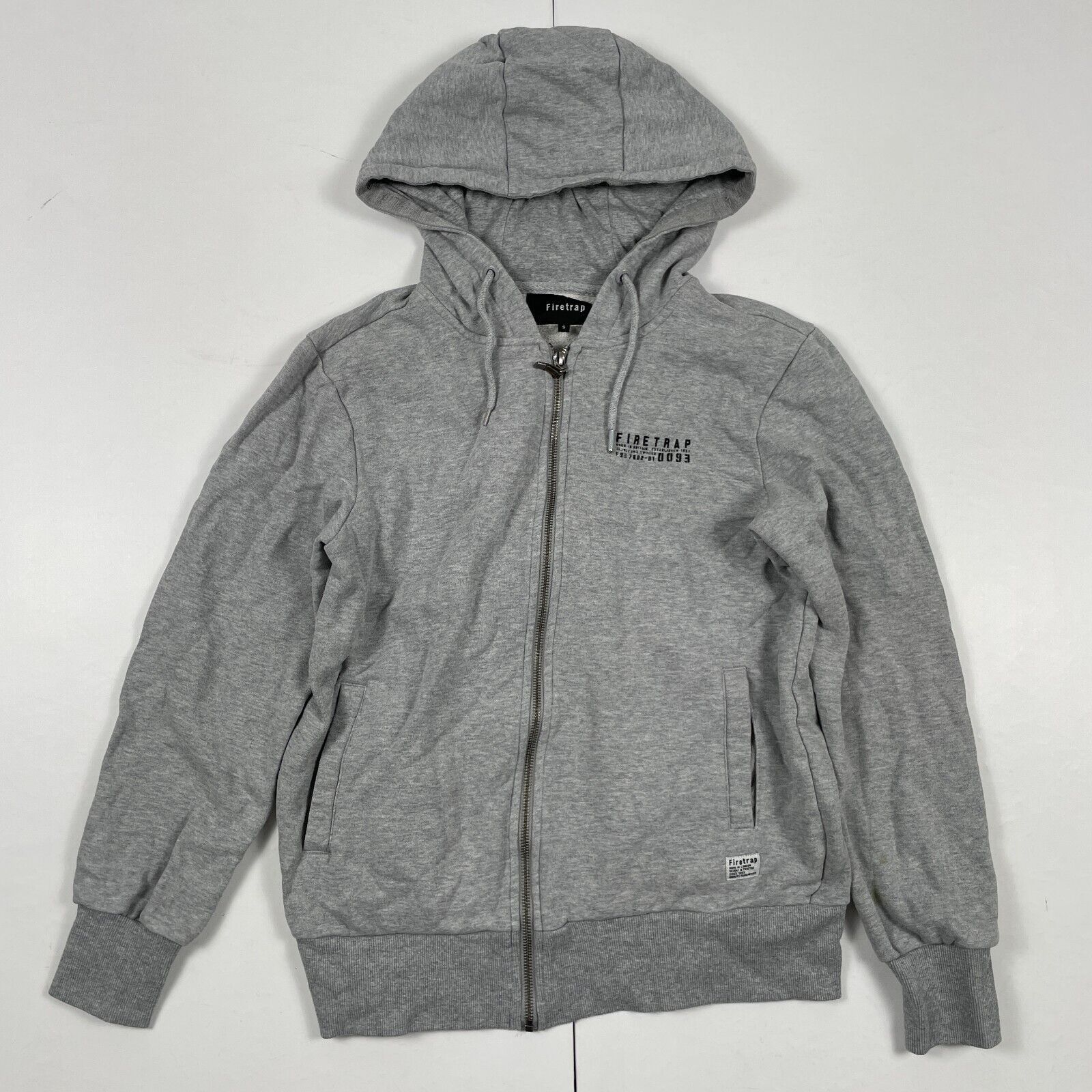 Firetrap Firetrap Hoodie Small Grey Full Zip Logo Pockets | Grailed