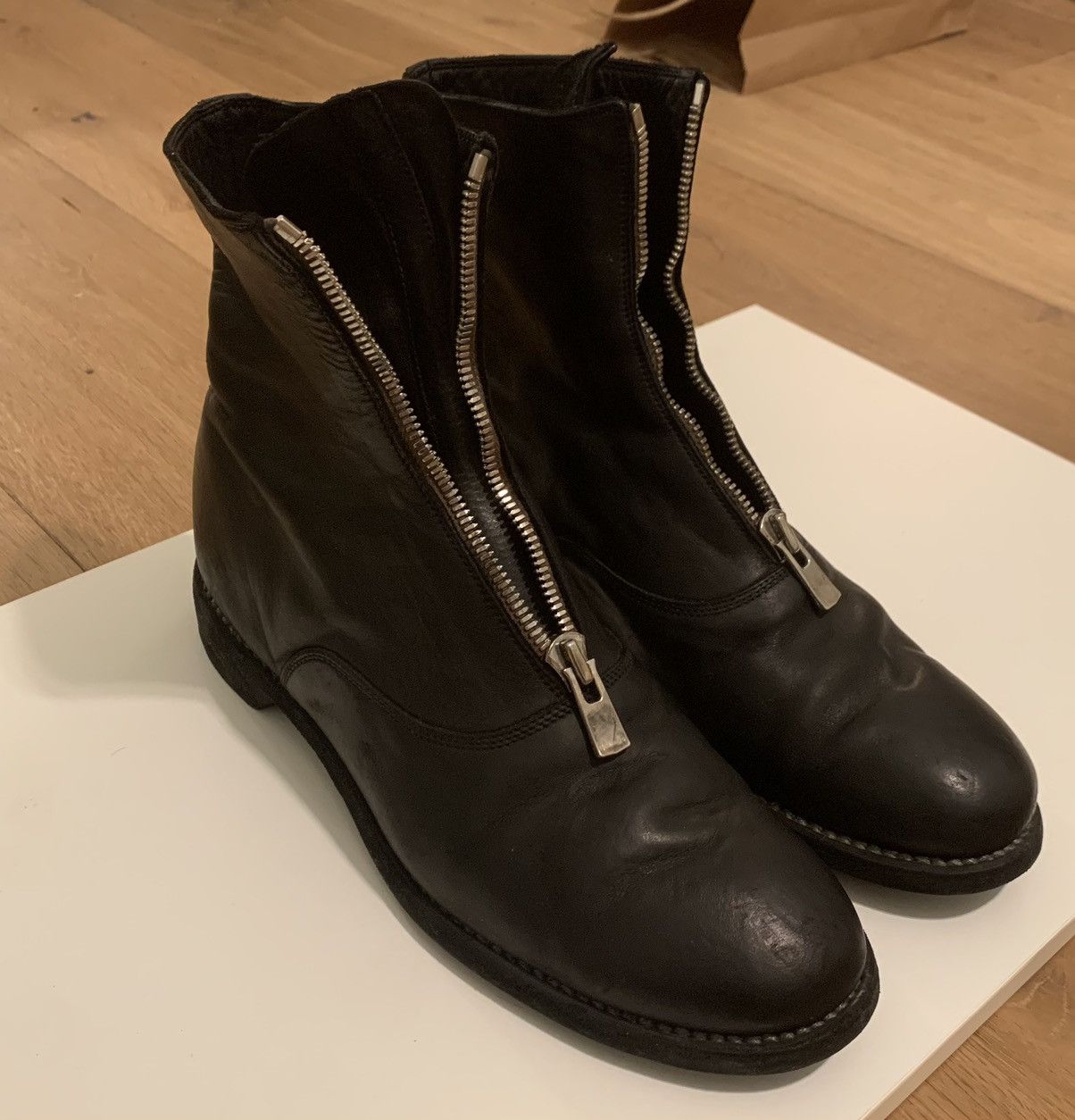 Guidi Guidi Black Front Zip Boots | Grailed