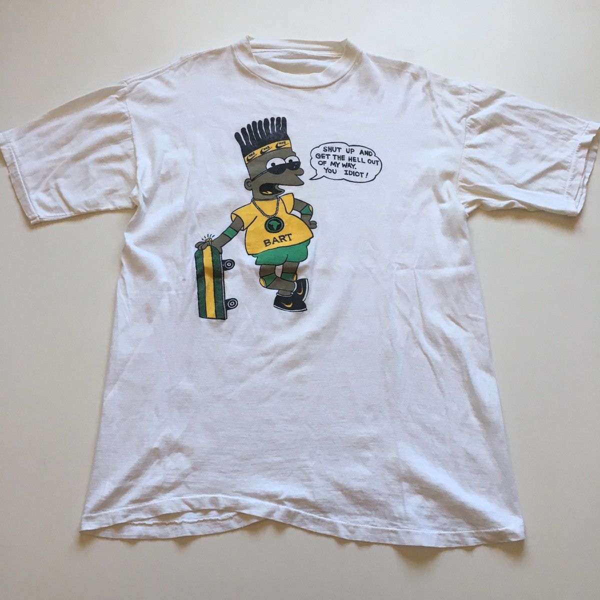 Vintage Vintage 90s black Bart simpsons bootleg cartoon t shirt rare ...