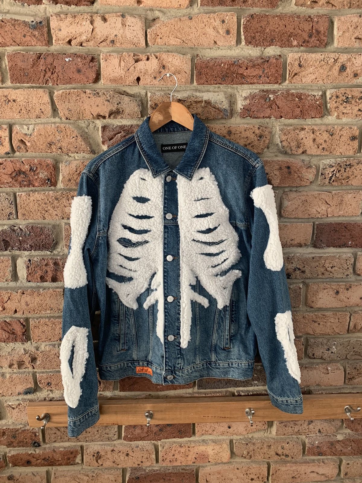 Vintage OneOfOne ‘Skeleton’ Denim Jacket | Grailed