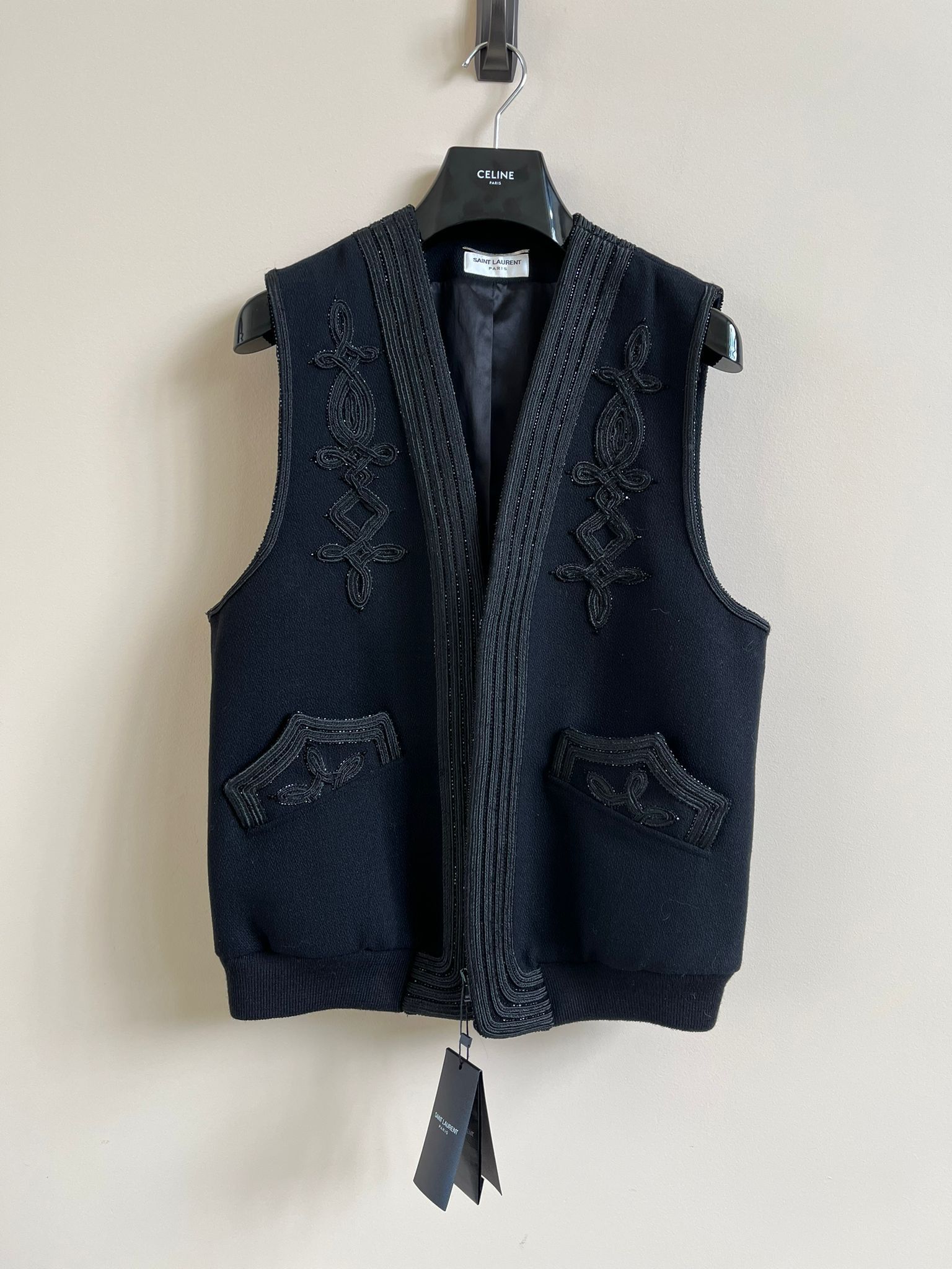 Saint Laurent Paris Vest in Black color | Grailed