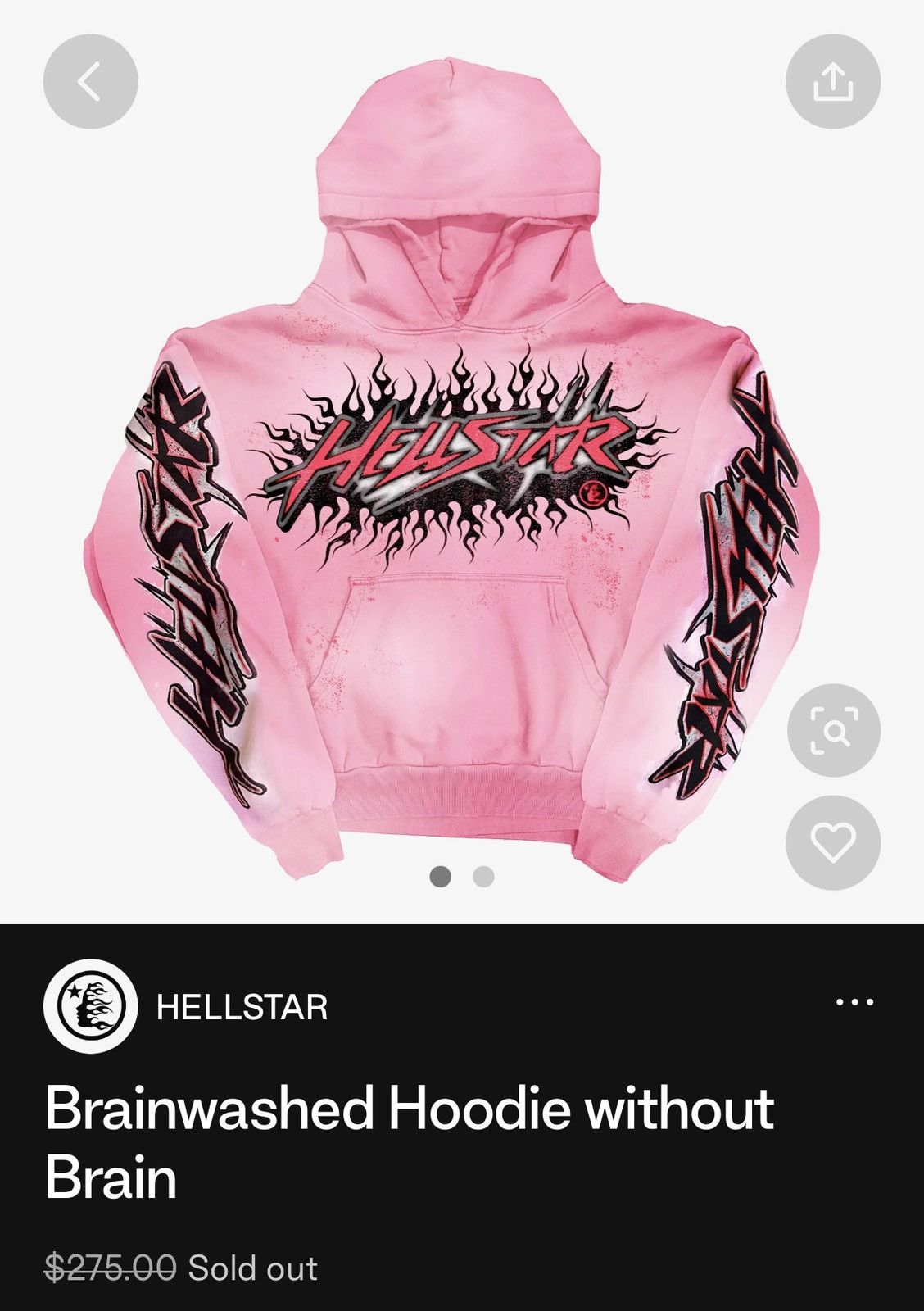 HELLSTAR Brainwashed Hoodie without Brain × 1 | Grailed