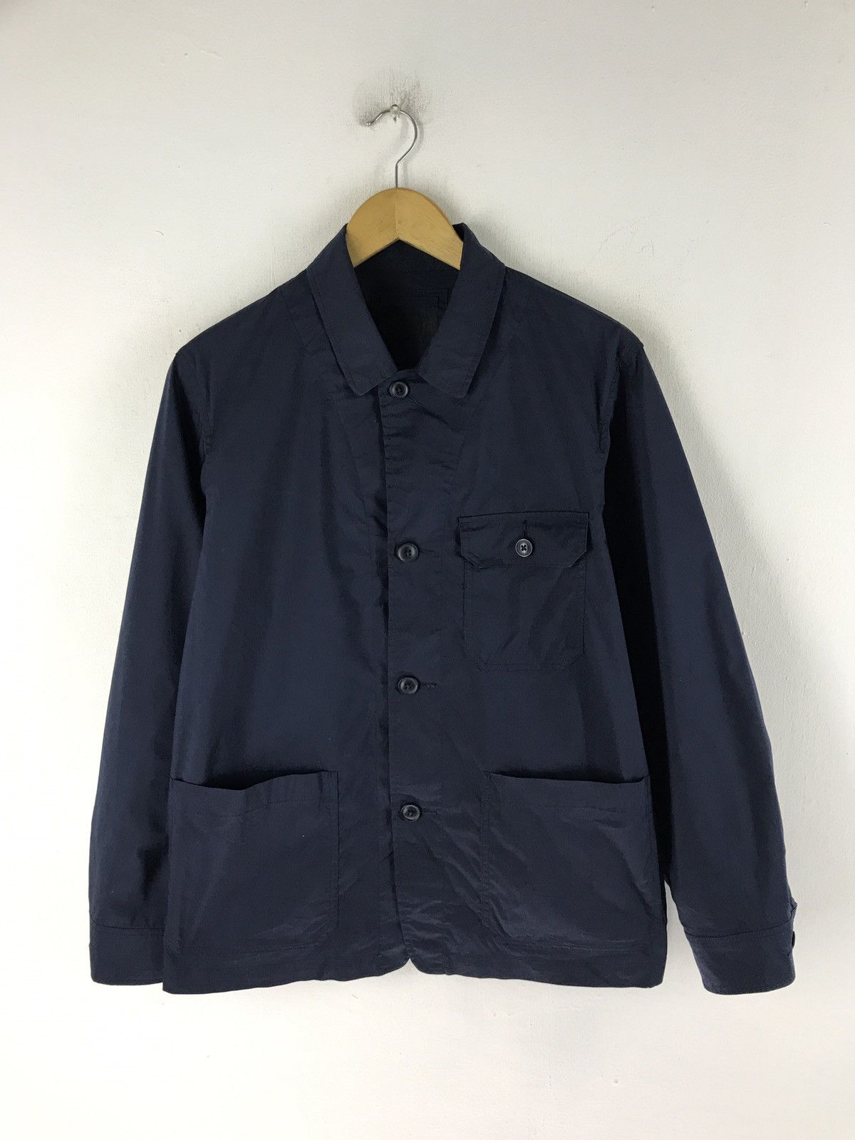 Japanese Brand × Uniqlo UNIQLO 4POCKET BUTTON SHIRT JACKET MADE IN ...