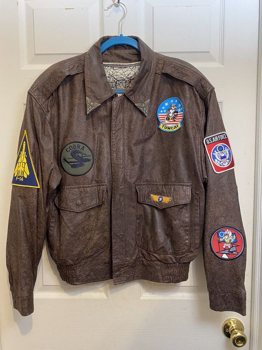 Vintage Vintage Avirex Style Leather Flight Jacket Patches | Grailed