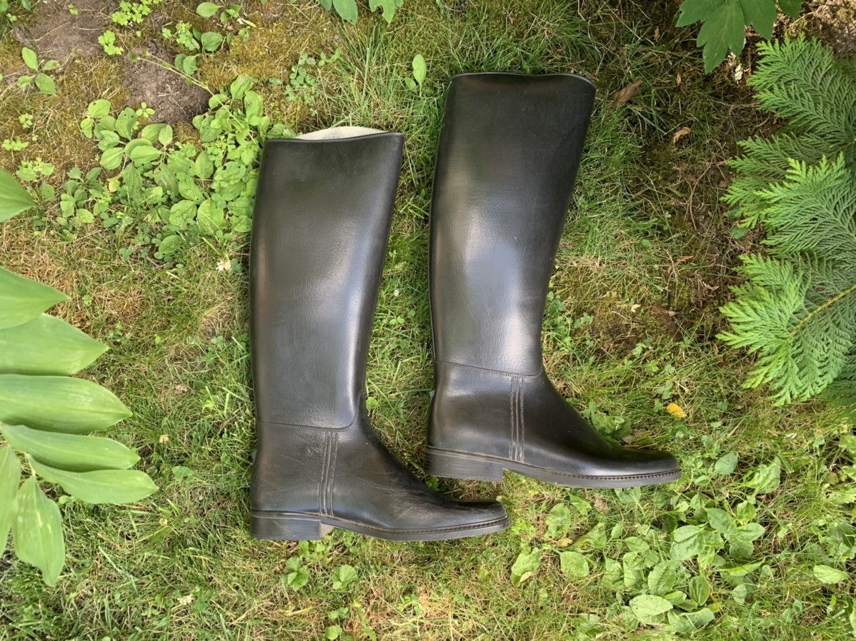 Vintage Vintage Tall PVC Rubber Rain Boots Horse Riding Mens 10 High ...