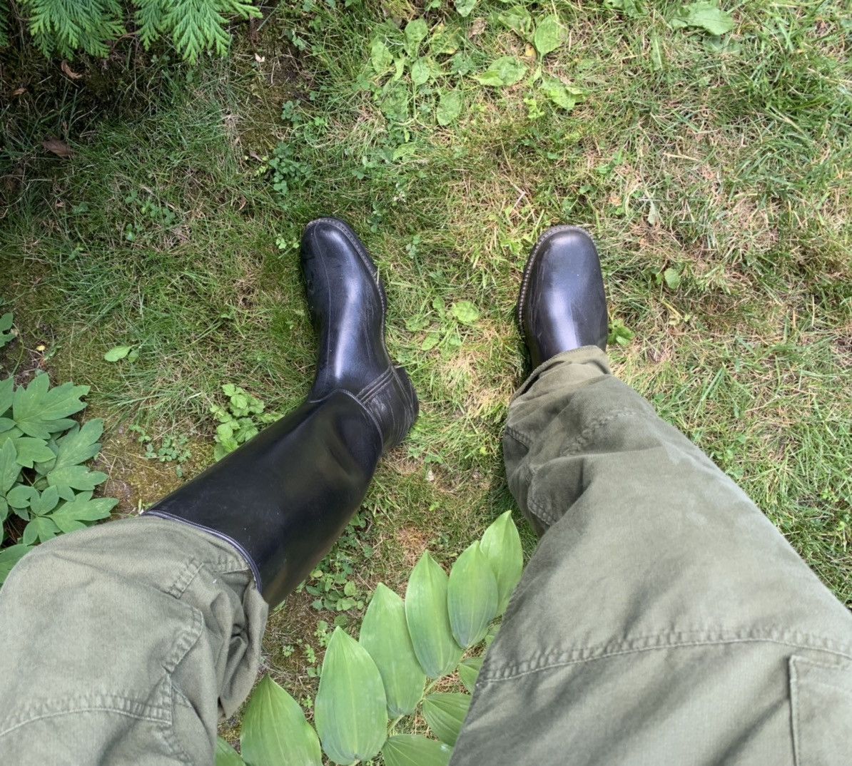 Vintage Vintage Tall PVC Rubber Rain Boots Horse Riding Mens 10 High ...