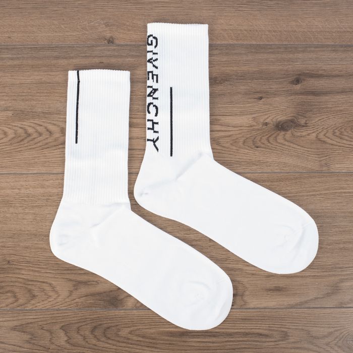 Givenchy White Socks In Stretch Cotton With Givenchy Split Motif | Grailed