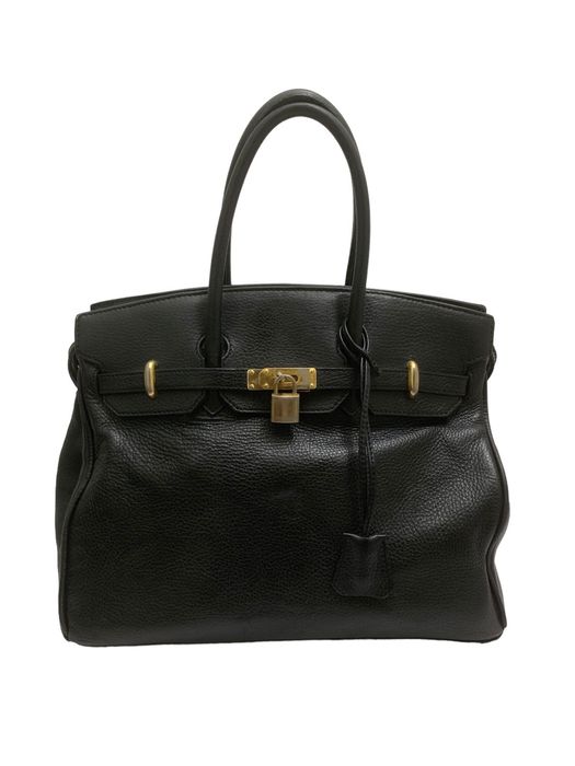 Custom RARE ‼️ Leather Black ‘Birkin’ Bag | Grailed