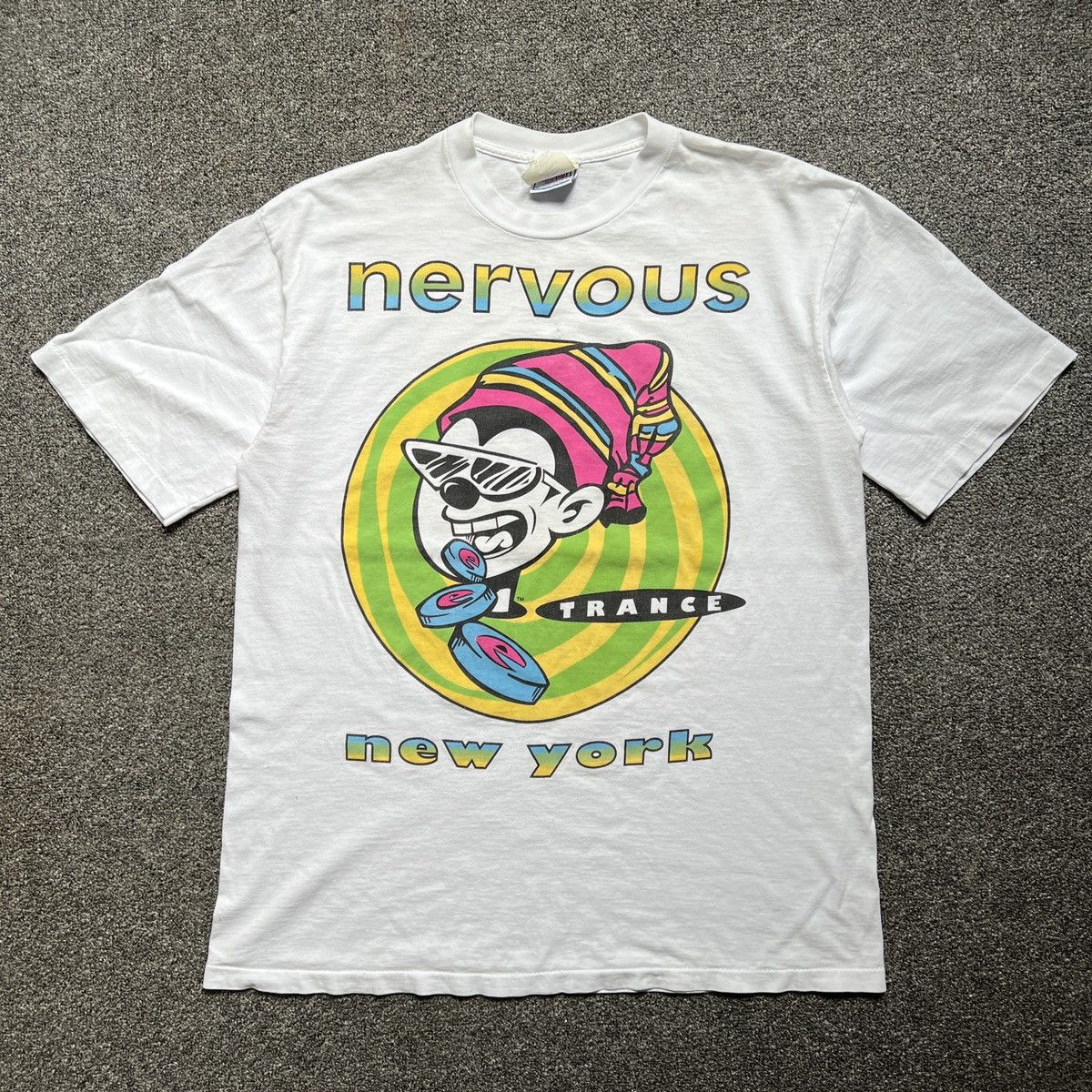 Vintage Vintage 90s Nervous Records New York Trance Rave Schwag Tees ...
