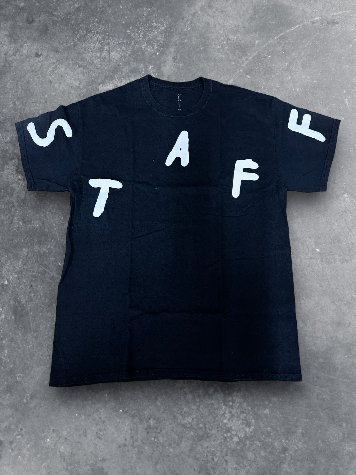 Travis Scott Travis Scott Astrofest Staff 2019 Tee Black - FW19 | Grailed