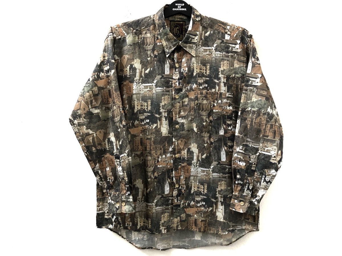 Japanese Brand Japan Brand Gigolo Building view Graphic Shirt | Grailed