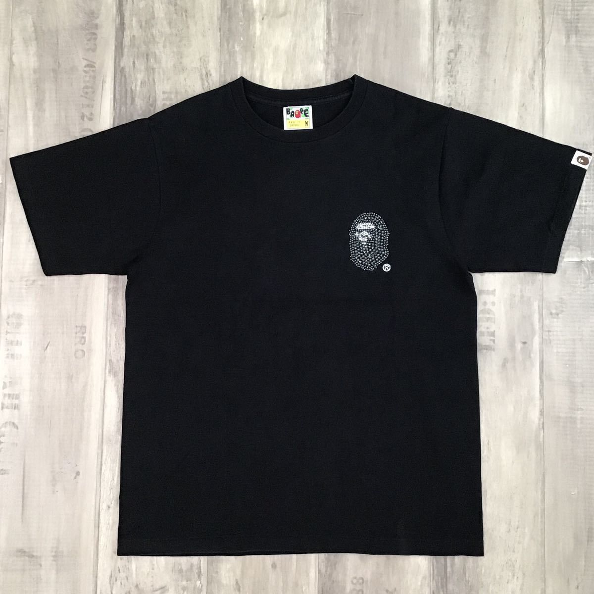 Bape × Swarovski BAPE Swarovski APE HEAD logo T-shirt black | Grailed