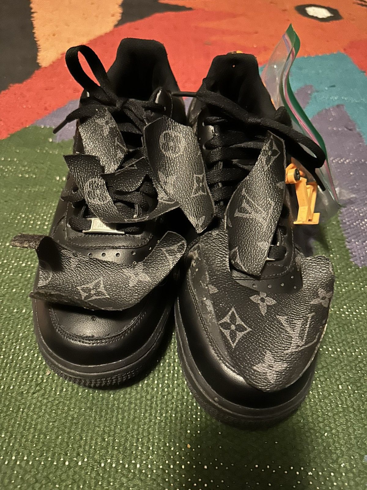 Nike Nike CUSTOM LV Air Force 1 Black | Grailed