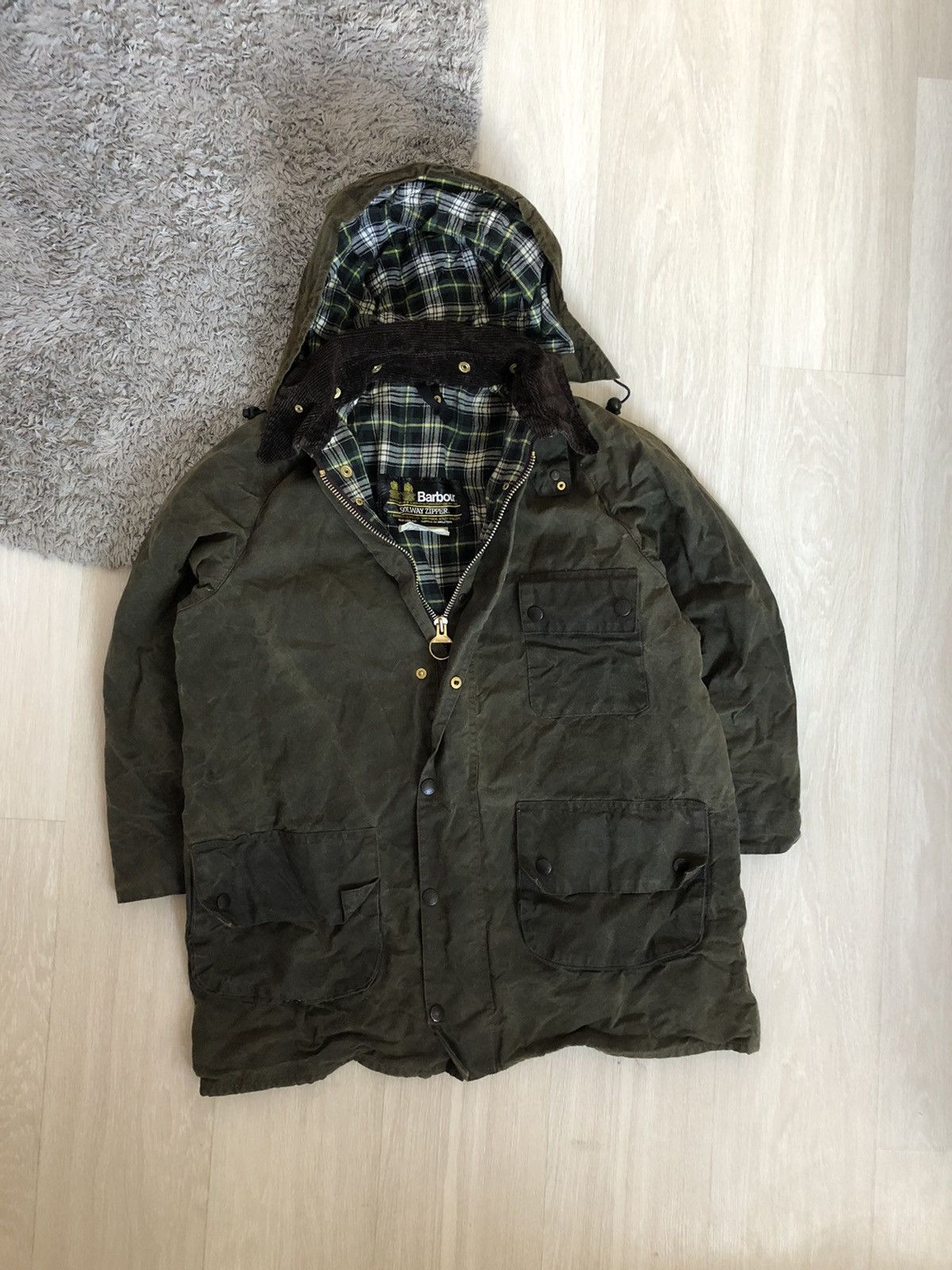 Barbour × Vintage Vintage Barbour Solway Zipper Wax Jacket | Grailed