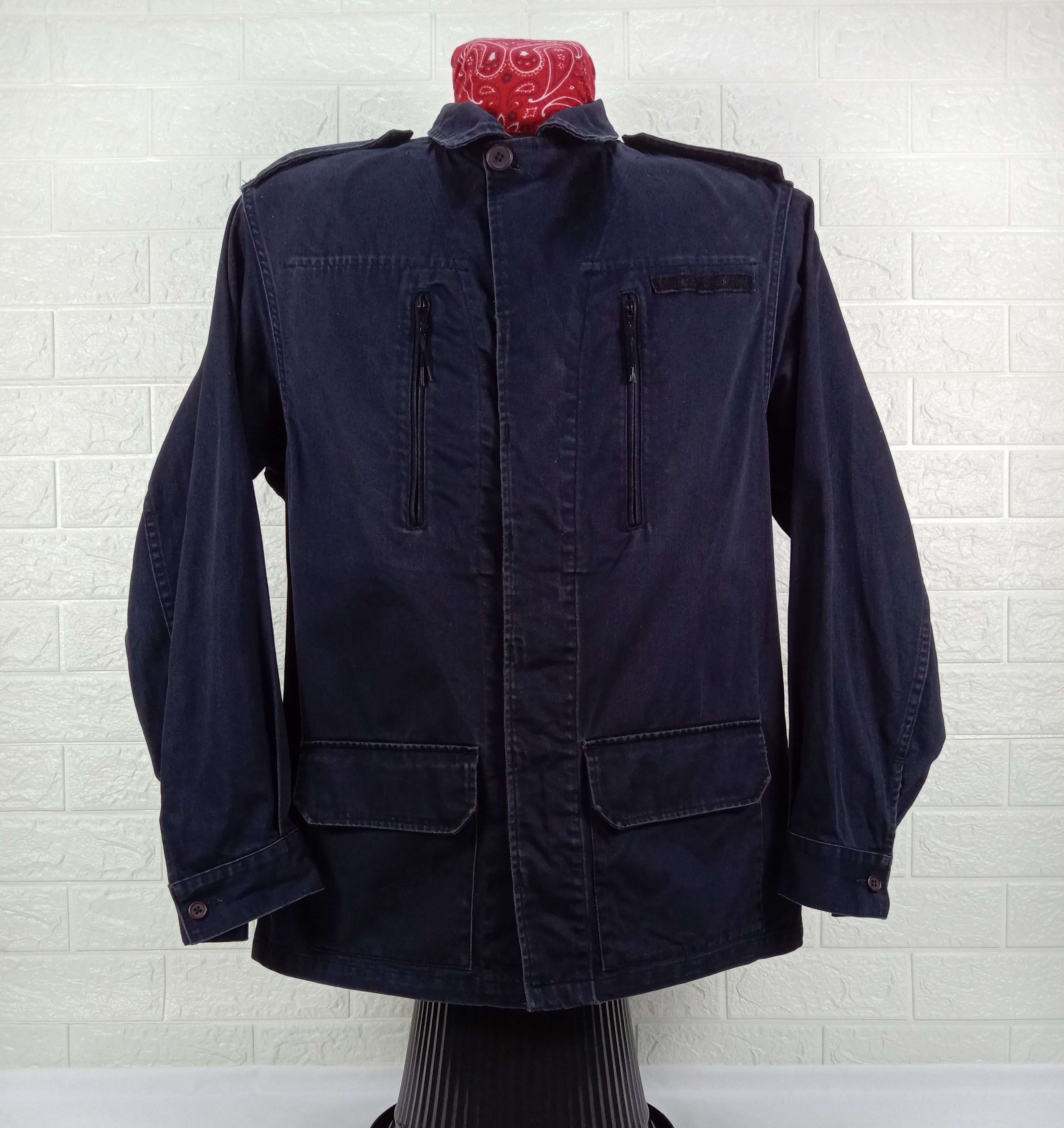 A.P.C. A.P.C. Rue De Fleurus Paris Dark Blue Button Jacket | Grailed
