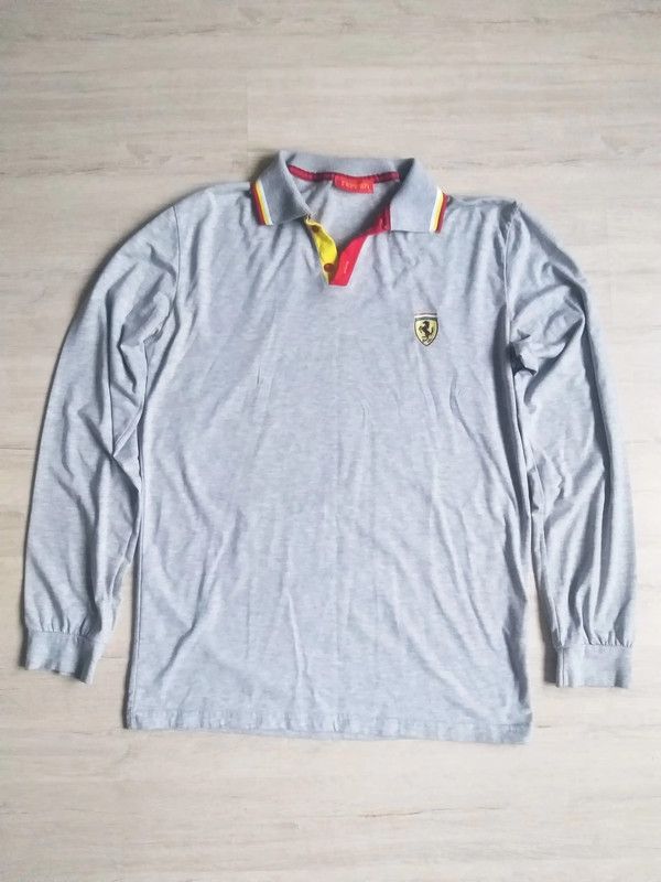 Ferrari × Streetwear × Vintage Ferrari Long Sleeve Polo T-shirt Jumper ...