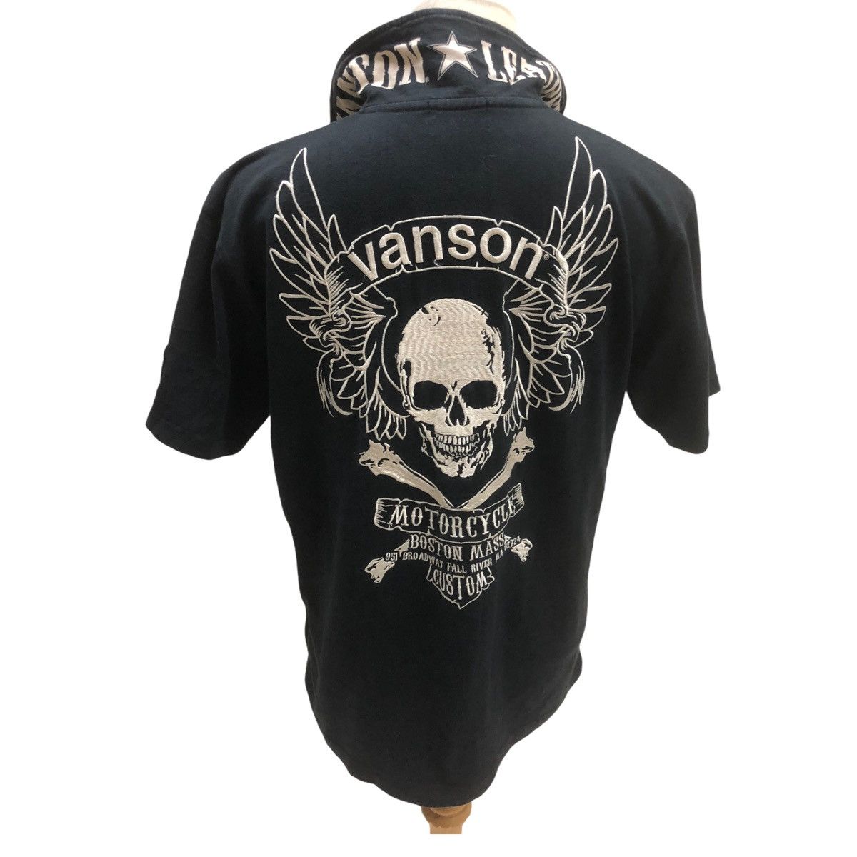 Vanson Leathers Vanson Motorcycle Polo Shirt Big Embroidered Logo | Grailed