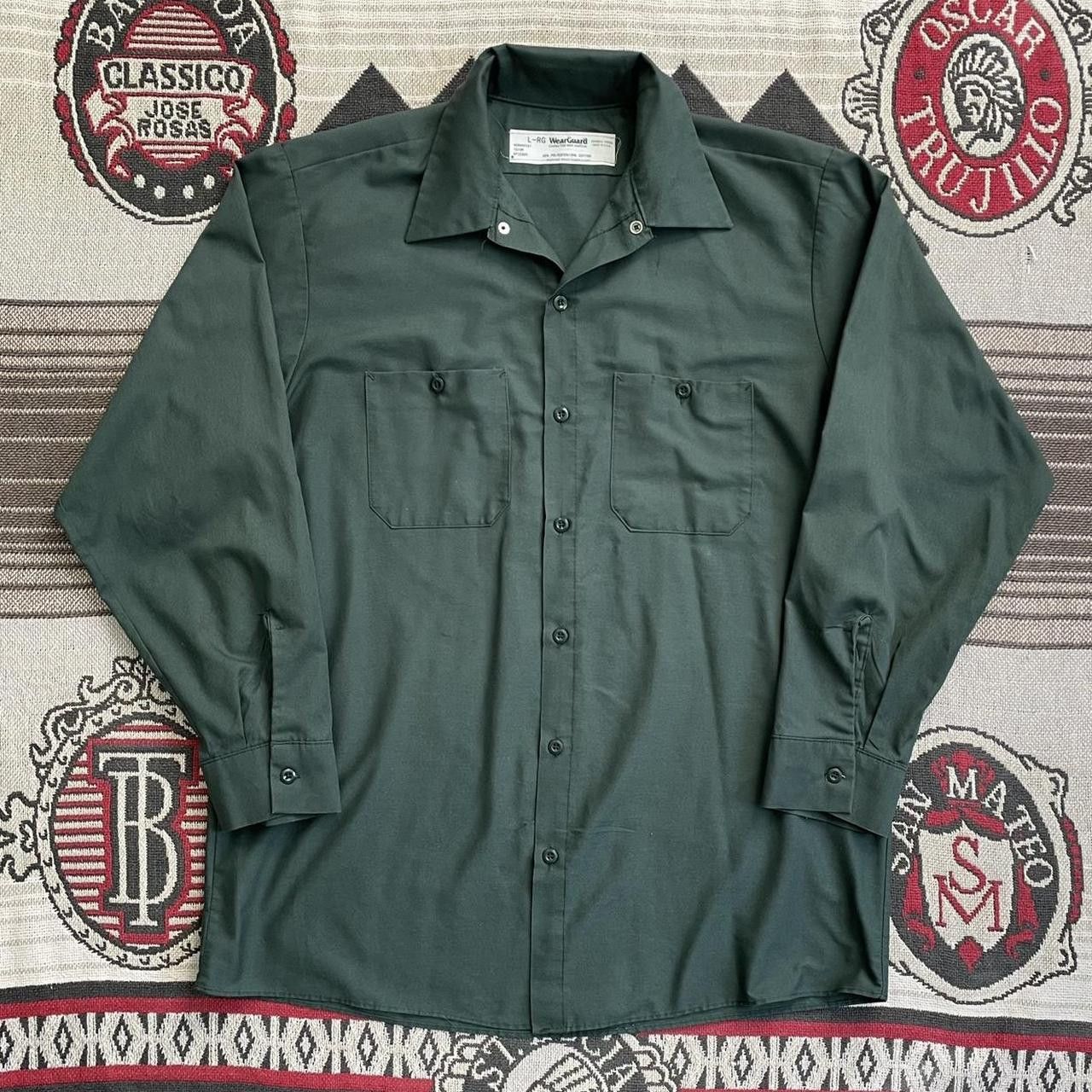 Made In Usa × Vintage Vintage 70s Green Work Shirt | Grailed