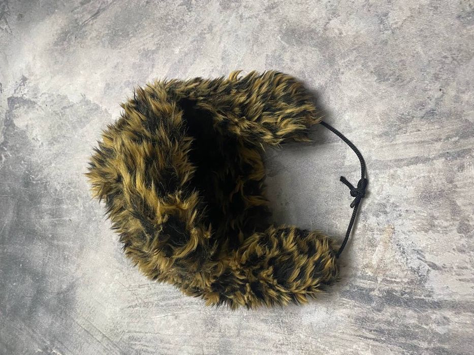 Japanese Brand Y2K mohair leopard Ushanka fur hat fuzzy vintage hype ...