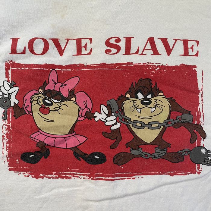 Vintage VINTAGE 1996 TAZ LOVE SLAVE AMAZING RARE HUMOR T SHIRT | Grailed