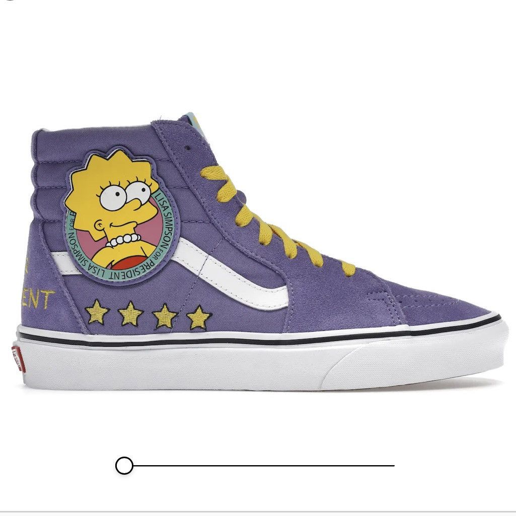 The Simpsons × Vans The Simpsons x Sk8-Hi 'Lisa 4 Prez' | Grailed