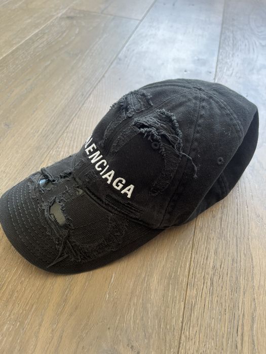 Balenciaga Balenciaga Destroyed Hat | Grailed