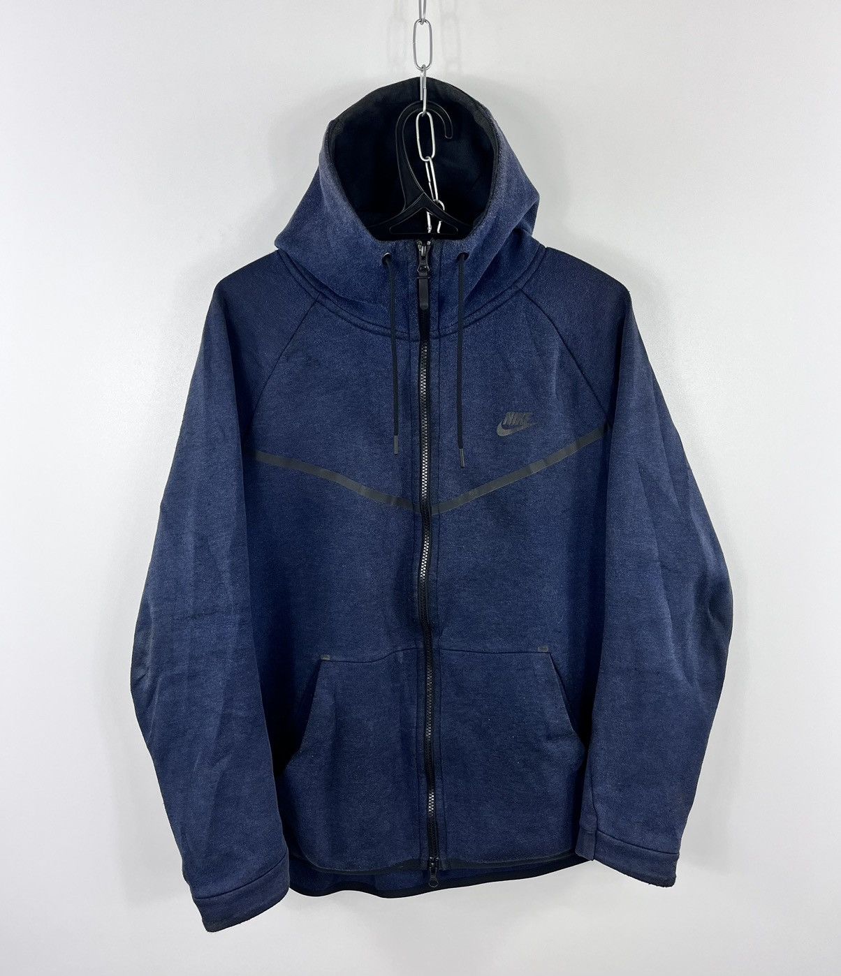 Nike × Streetwear Nike Tech Fleece Zip Hoodie Drill Y2K Navy Size L ...