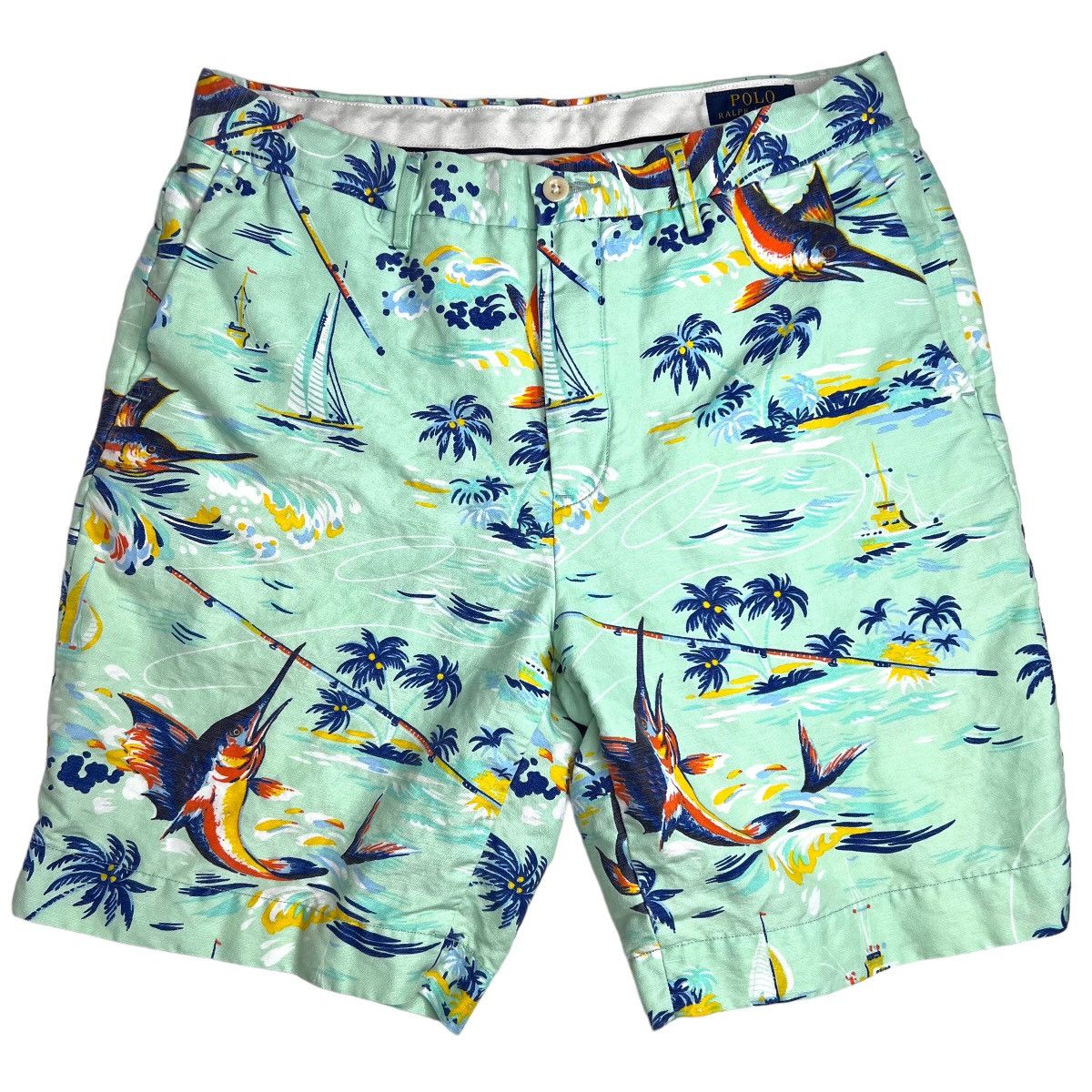 Polo Ralph Lauren Polo Ralph Lauren Marlin Fishing Linen-Blend Shorts ...