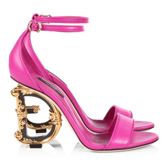 Dolce And Gabbana Dolce And Gabbana Sculpted Heel Baroque Dg Leather