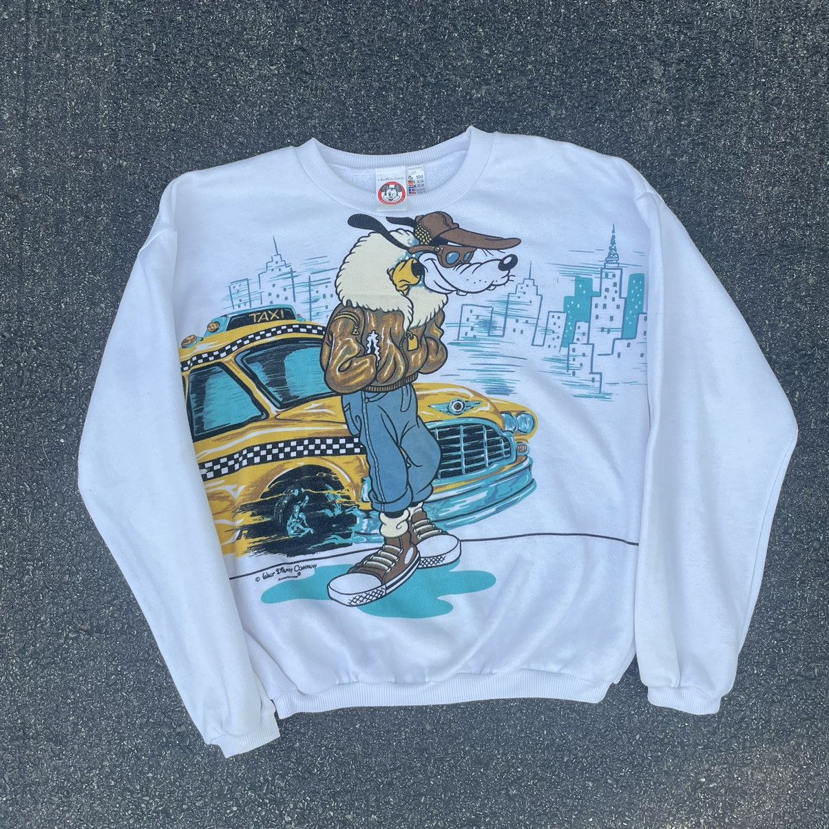 Vintage *rare* 80’s Disney Goofy taxi driver crewneck L | Grailed