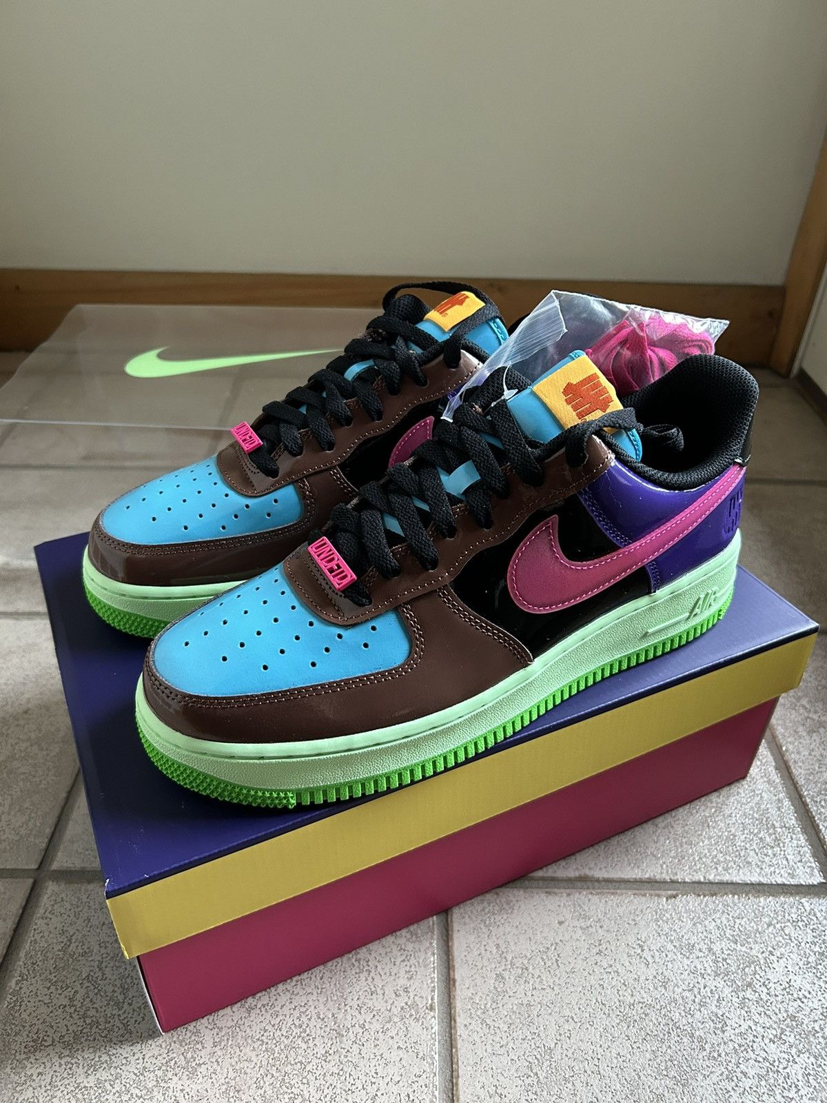 Nike Undefeated x Nike Air Force 1 low pink prime | Grailed