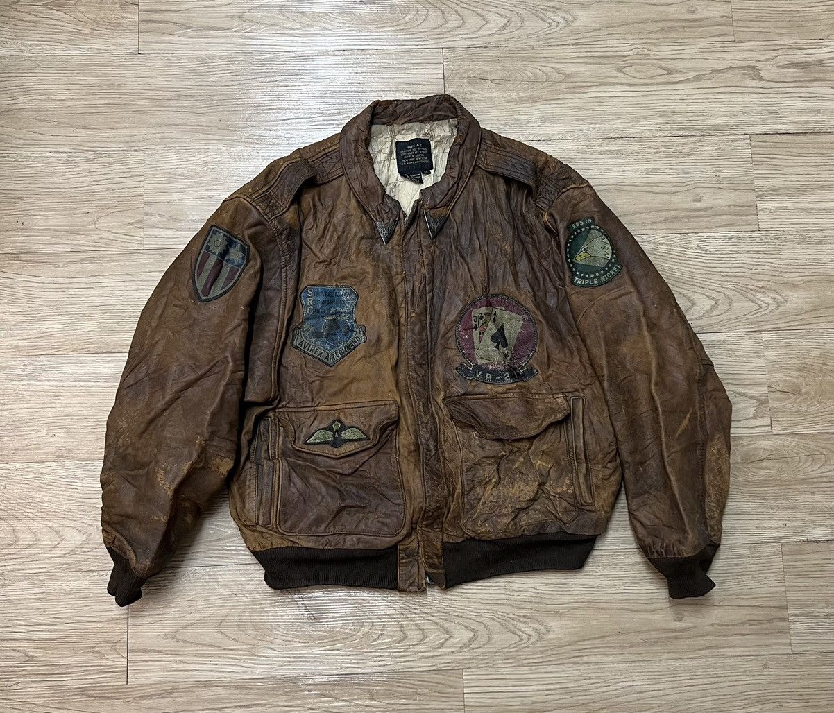 A2 Flyers Leather × Avirex × Vintage 1987 Avirex Type-A2 Air Force Leather Jacket | Grailed
