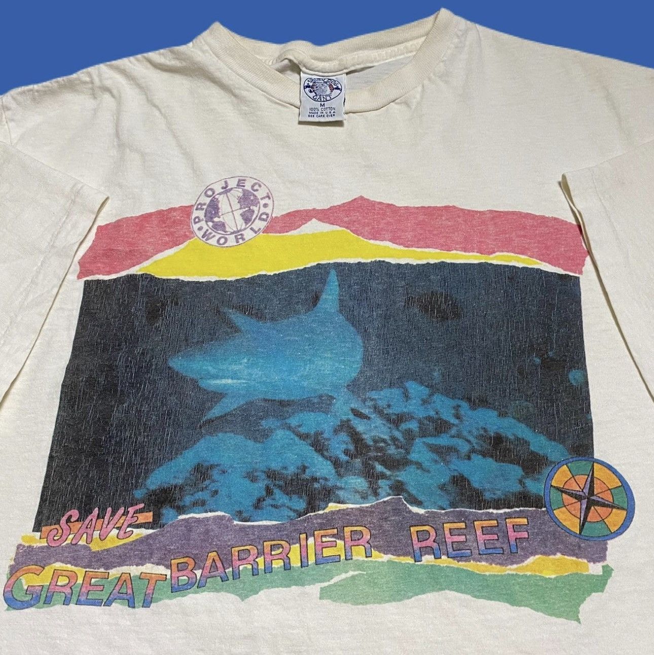Vintage vintage 90s great barrier reef nature shirt | Grailed