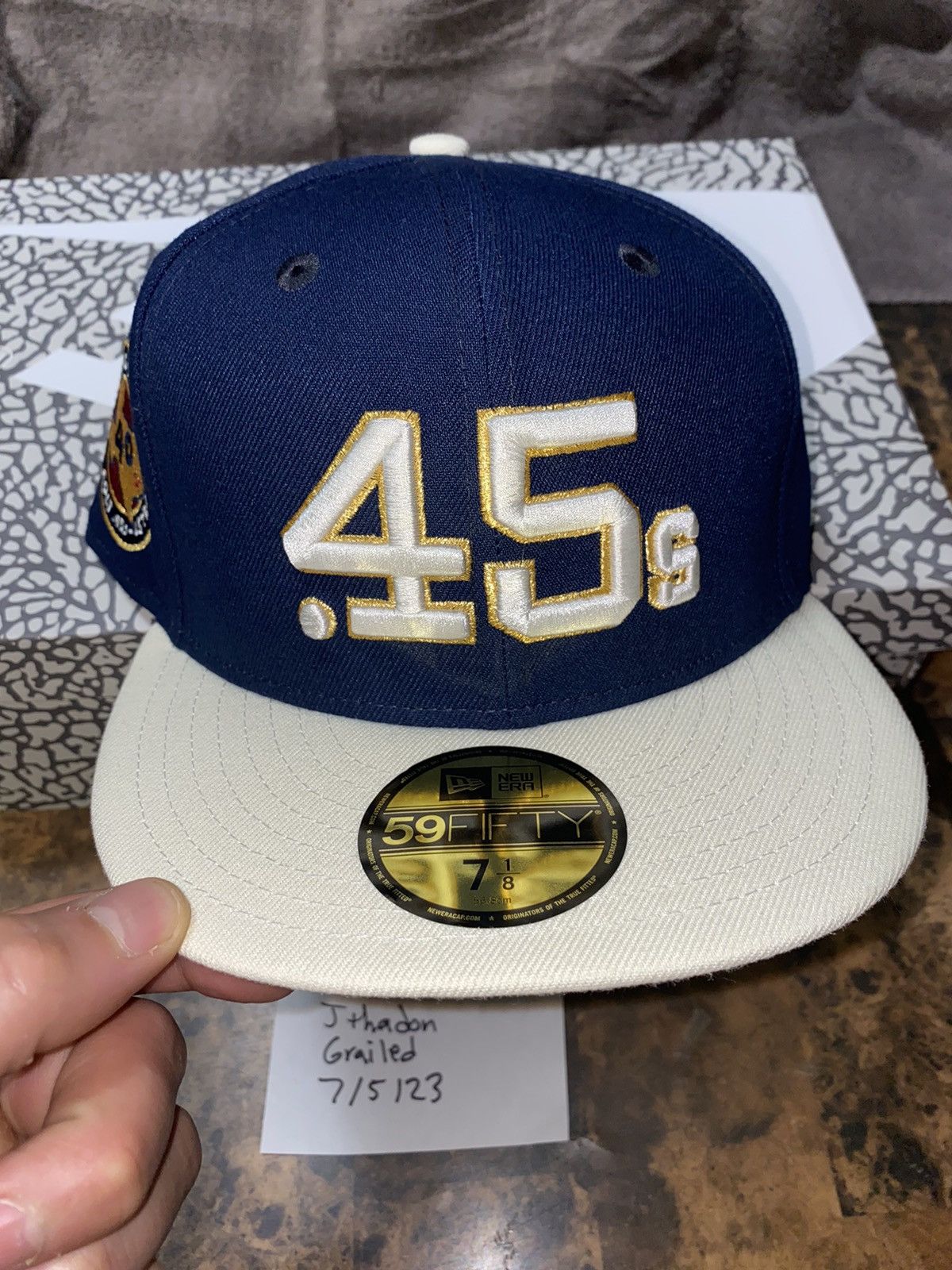 New Era Houston Colts 45s New Era 59fifty hat size 7 1/8 navy | Grailed