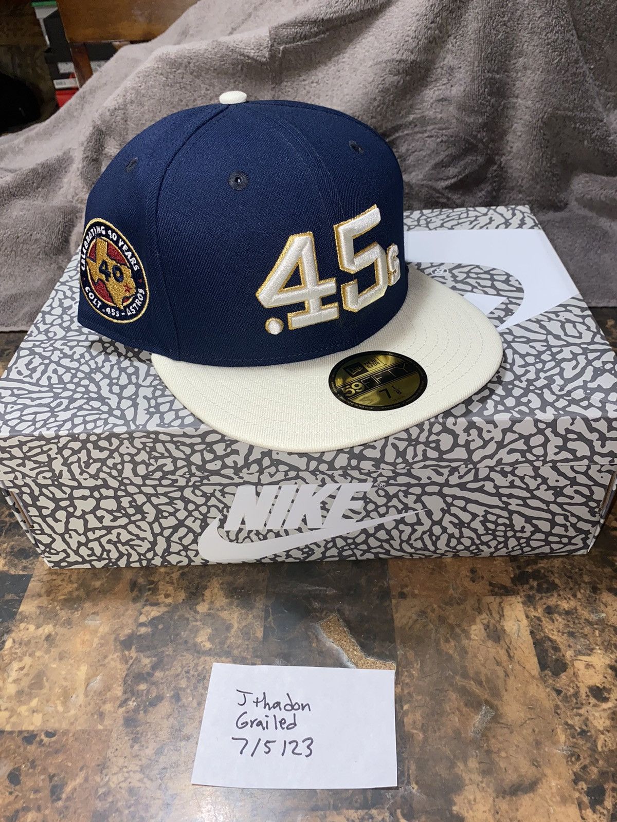 New Era Houston Colts 45s New Era 59fifty hat size 7 1/8 navy | Grailed