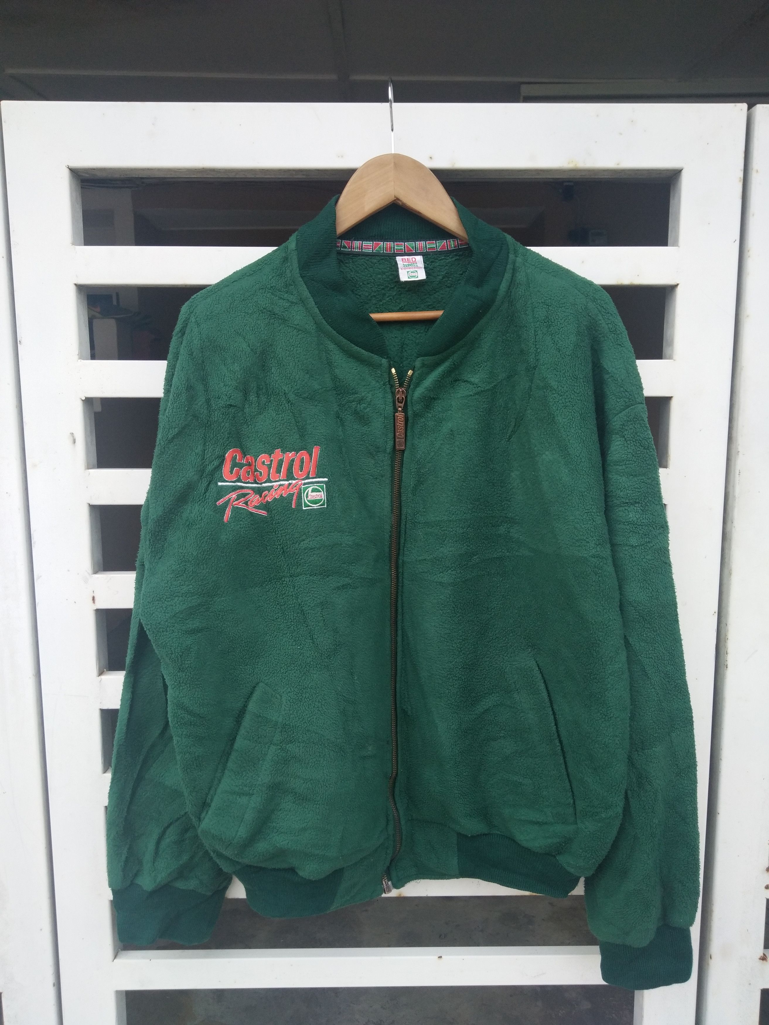 Racing Castrol Yamaha Big Logo Fleece Bomber Made in England | Grailed