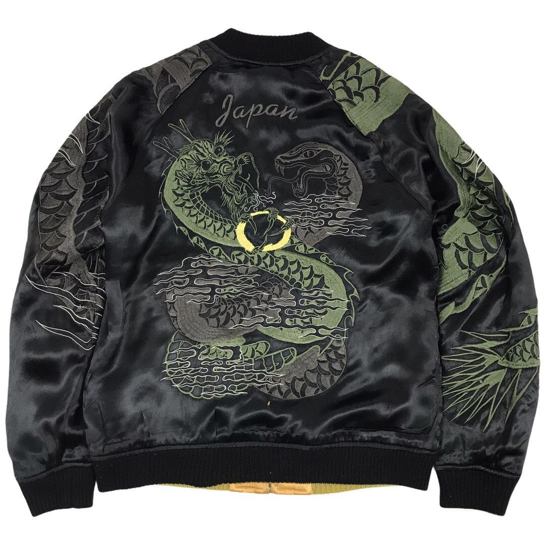 Avirex JAPANESE TRADITIONAL SUKAJAN AVIREX rayon reversible jacket ...