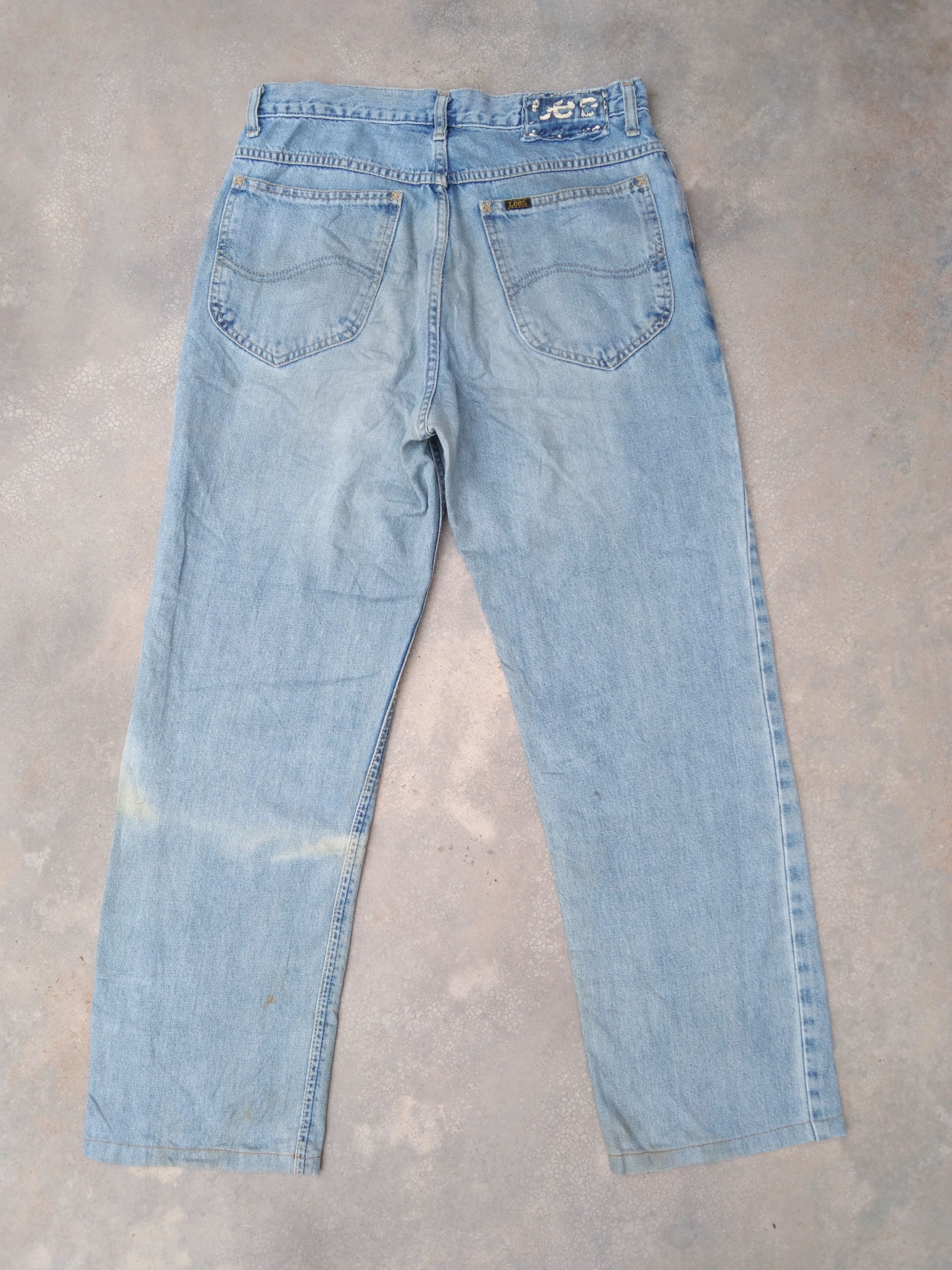 Vintage 90s Vintage Lee Riders Light Wash Distressed Jeans 30x28 | Grailed