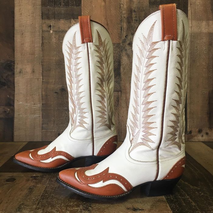 Tony Lama Tony Lama L0378 Vtg Wingtip Cowboy Boots Womens 5 M | Grailed