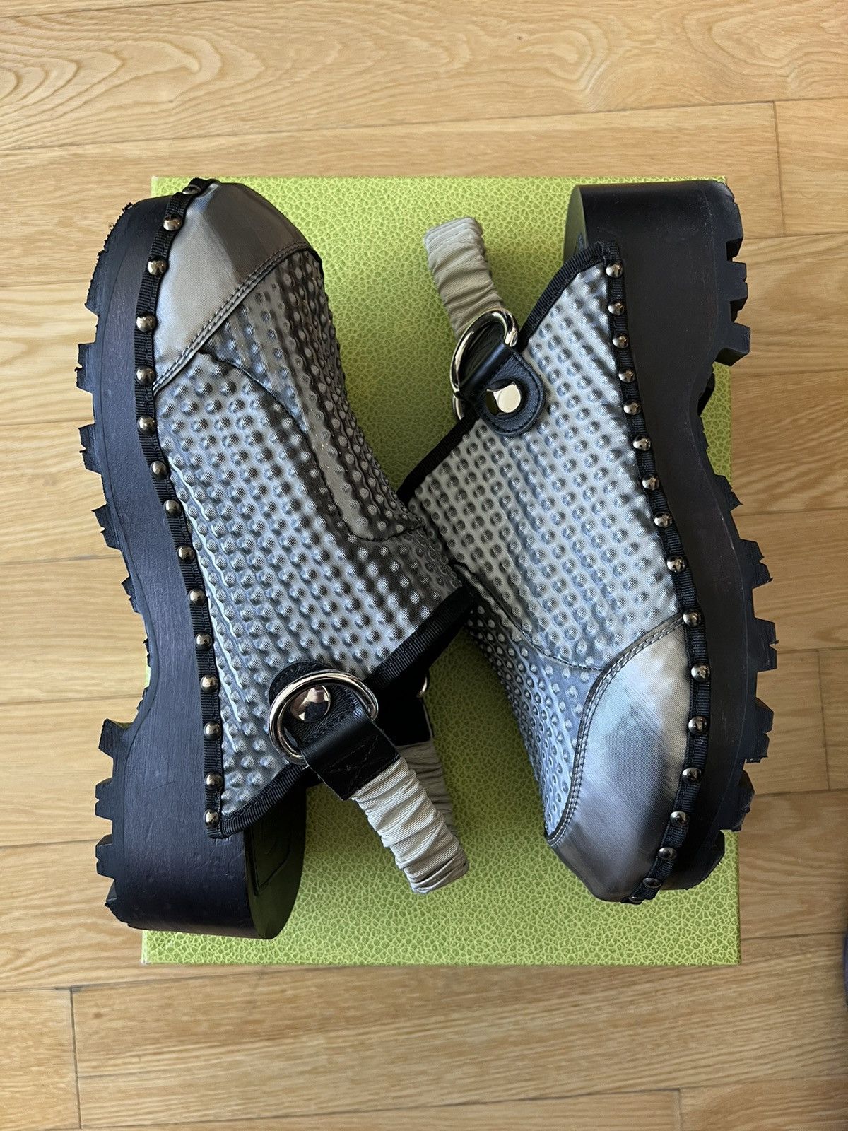 Brain Dead Brain Dead Energy Absorber Zoccolo Metallic Silver Clogs ...