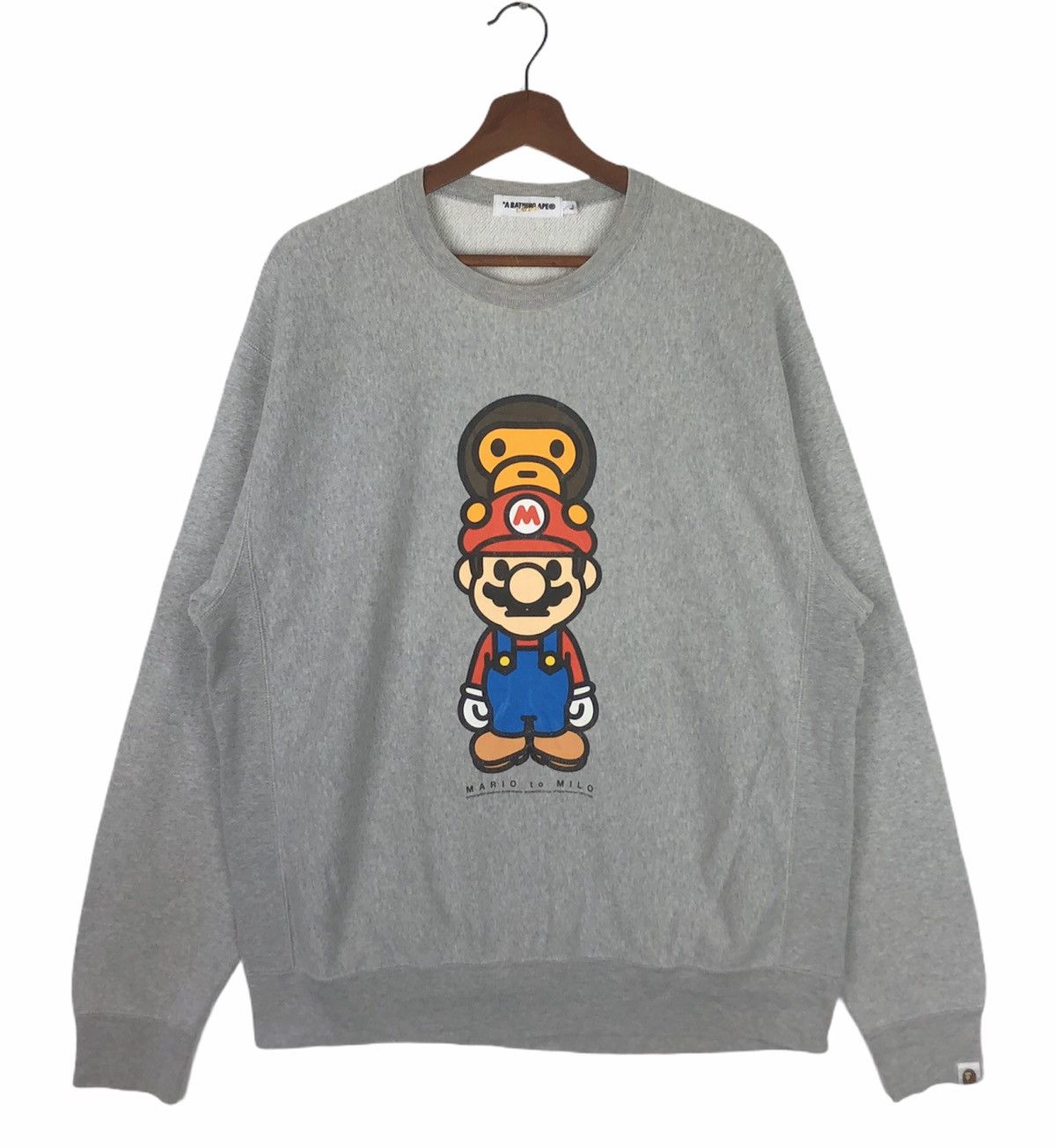 Bape × Nintendo Vintage Bathing Apes x Mario Crewneck | Grailed