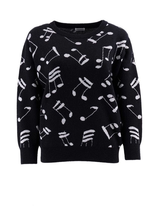 Saint Laurent Paris Saint Laurent Music Notes Mohair Sweater | Grailed