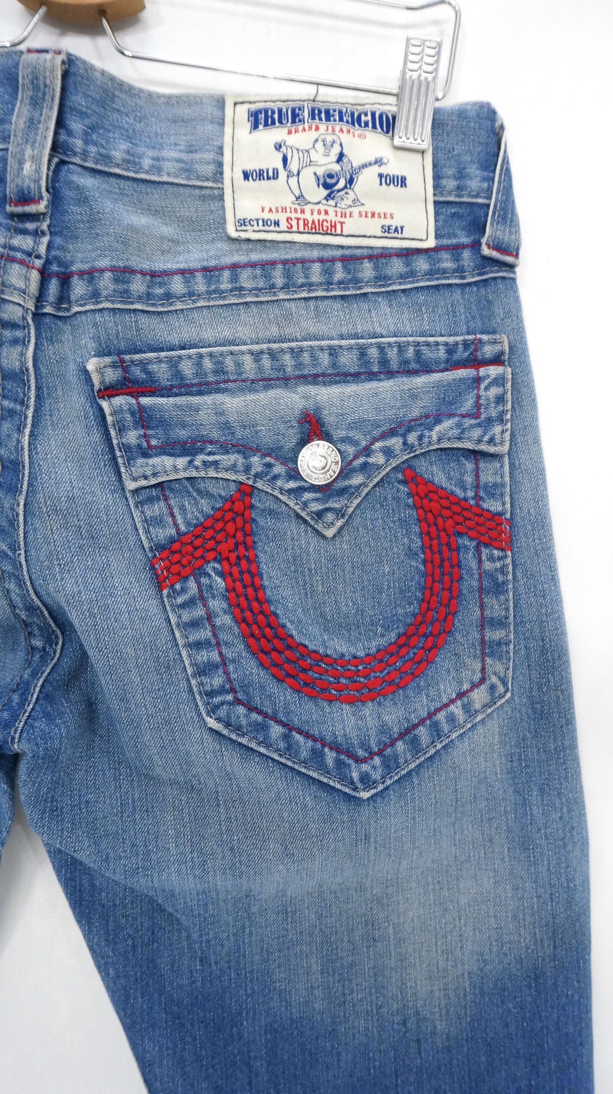 True Religion Vintage 🔥 True Religion Straight Red Stitch Jeans | Grailed