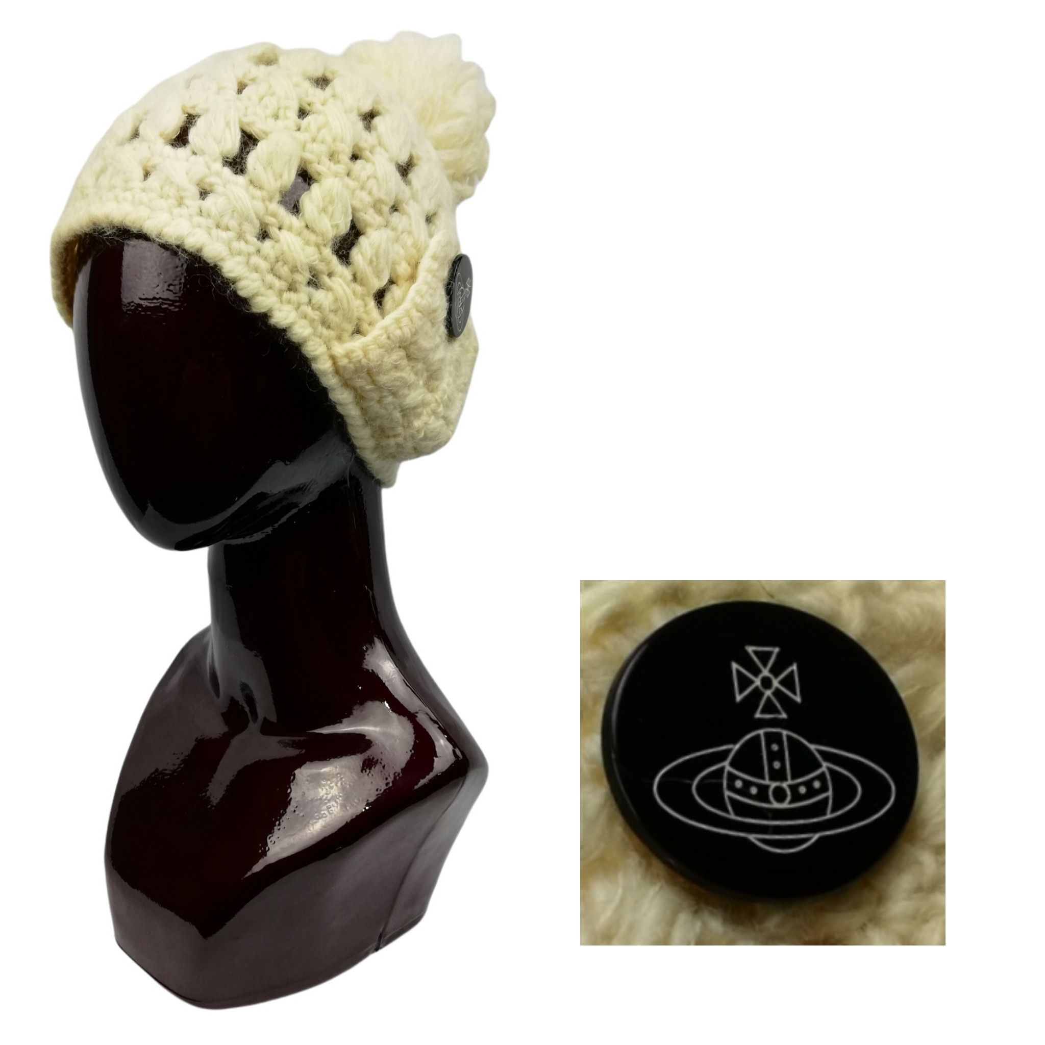Vivienne Westwood 🔥GRAIL Vivienne Westwood Knitted Wool Hat Orb Logo ...