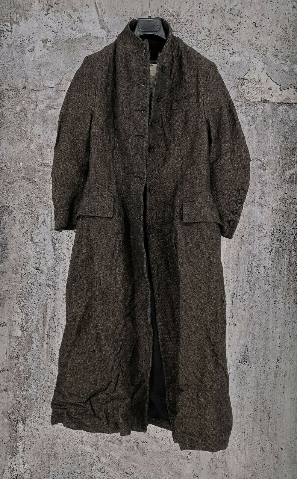 Paul Harnden Shoemakers NWT PAUL HARNDEN WOOL LINEN TWEED LONG COAT M ...