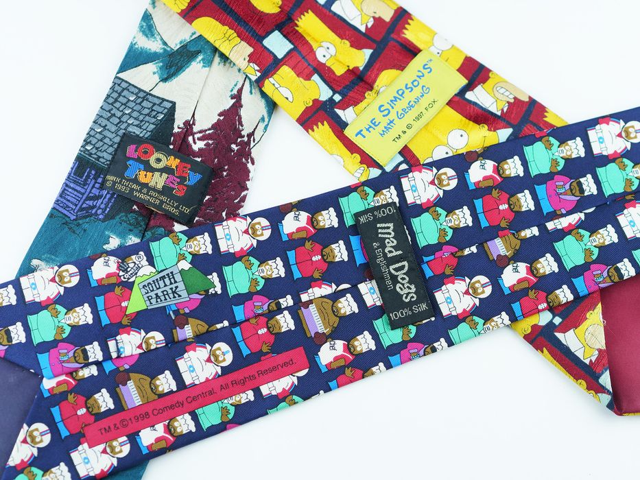 Vintage The Simpsons, Looney Tunes, South Park vintage 3 ties | Grailed