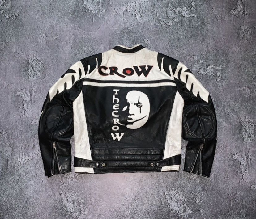 Movie VERY RARE THE CROW vintage leather jacket full face print | Grailed
