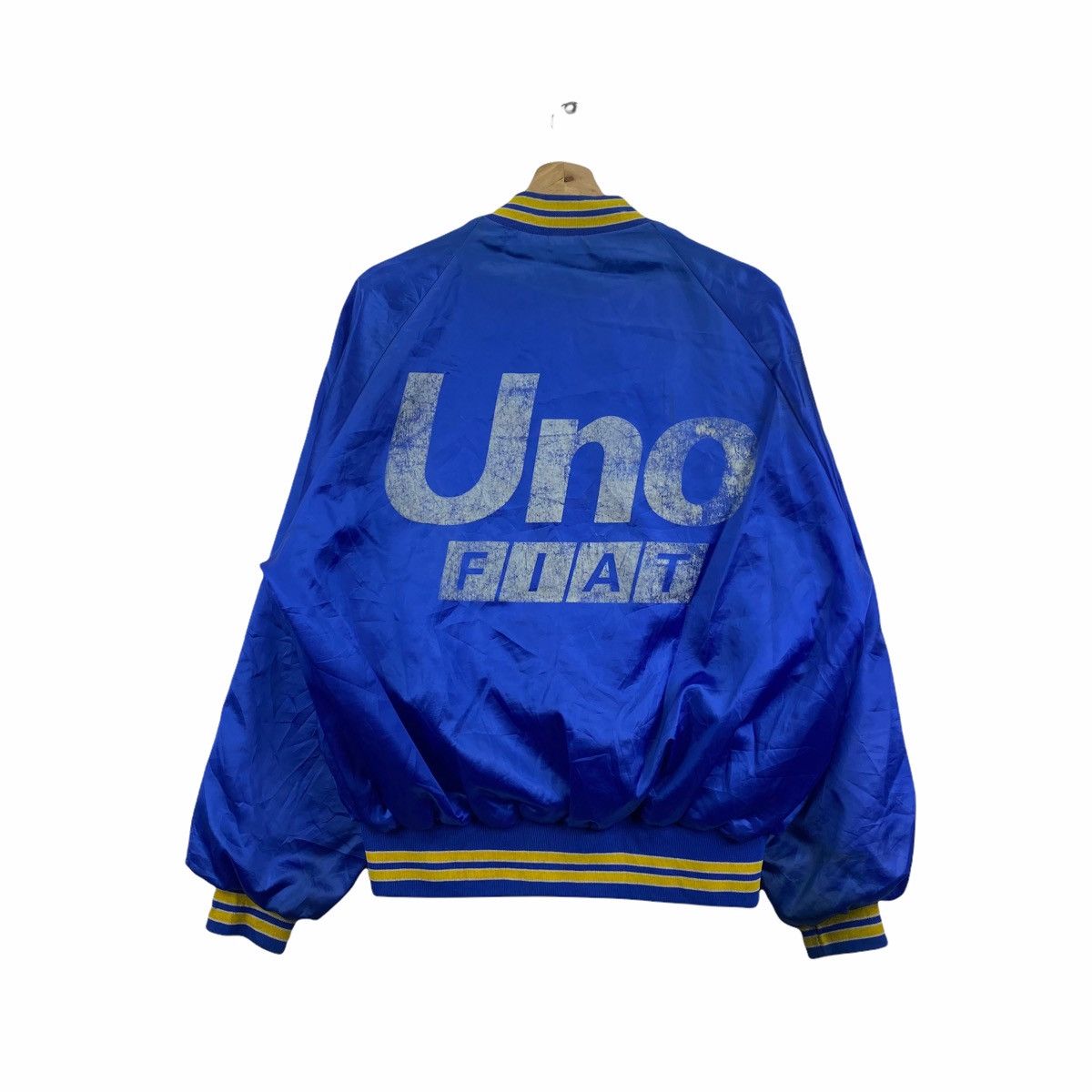 Vintage Vtg 80’ FIAT MOTORSPORT SUPERMINI Uno Varsity Jacket Racing ...