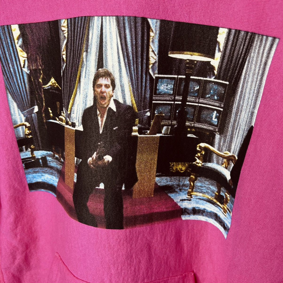 Supreme Scarface Friend Hooded Sweatshirt - Pink / Medium (FW17) | Grailed