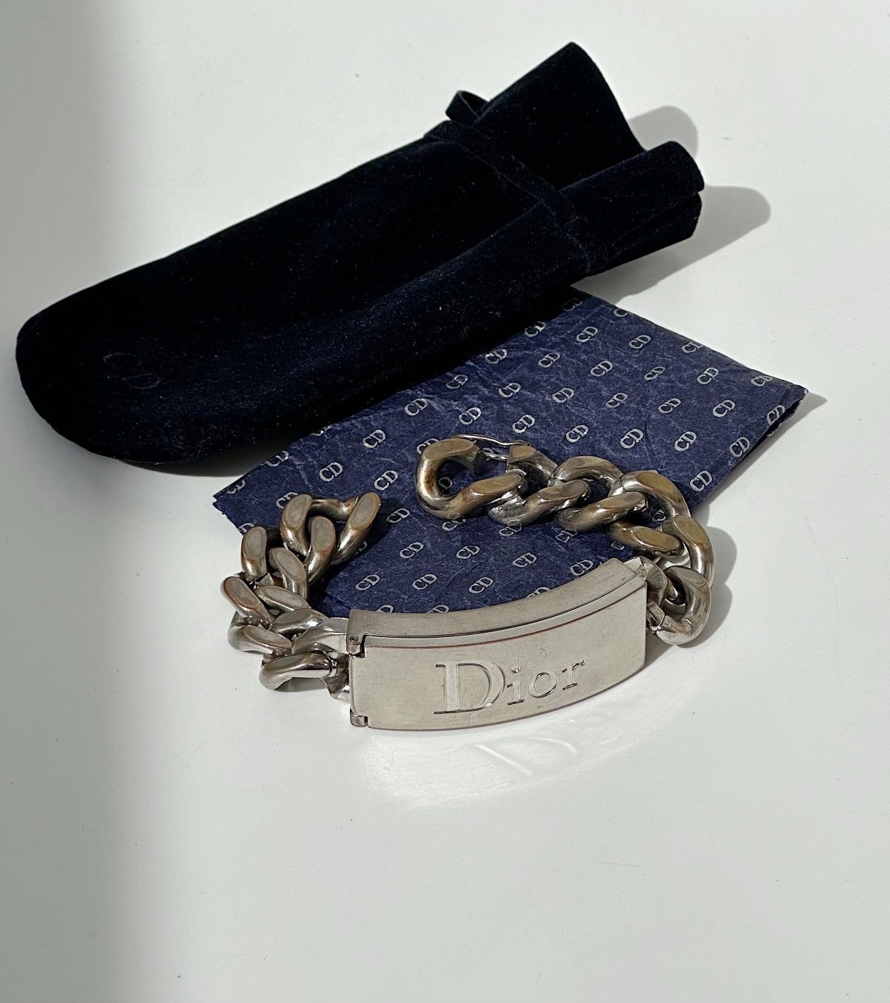 Dior DIOR 2004 Massive Cuban Link Logo Bracelet y2k archive | Grailed